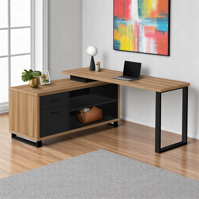 Hokku Designs Annetha Corner L Shape Modern Computer Desk | Wayfair