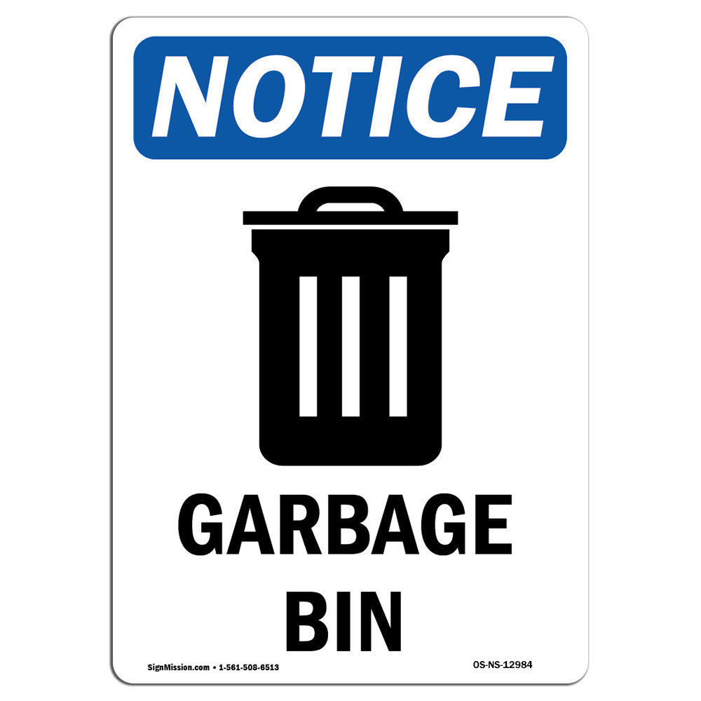 SignMission Garbage Can Sign | Wayfair