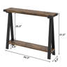 August Grove® Farmhouse Console Table, 43.3" Entryway Table with 2-Tier ...