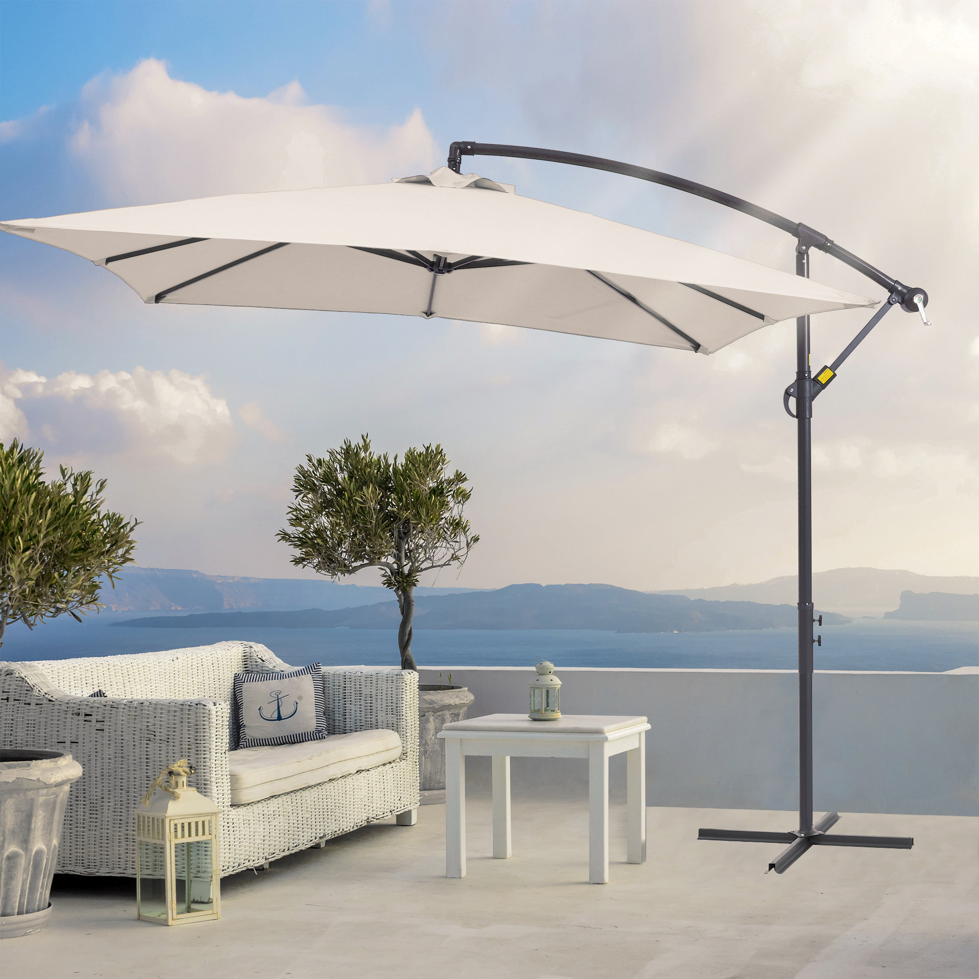 Arlmont & Co. Parasol en porte-à-faux de 98,4 po Swind - Wayfair Canada