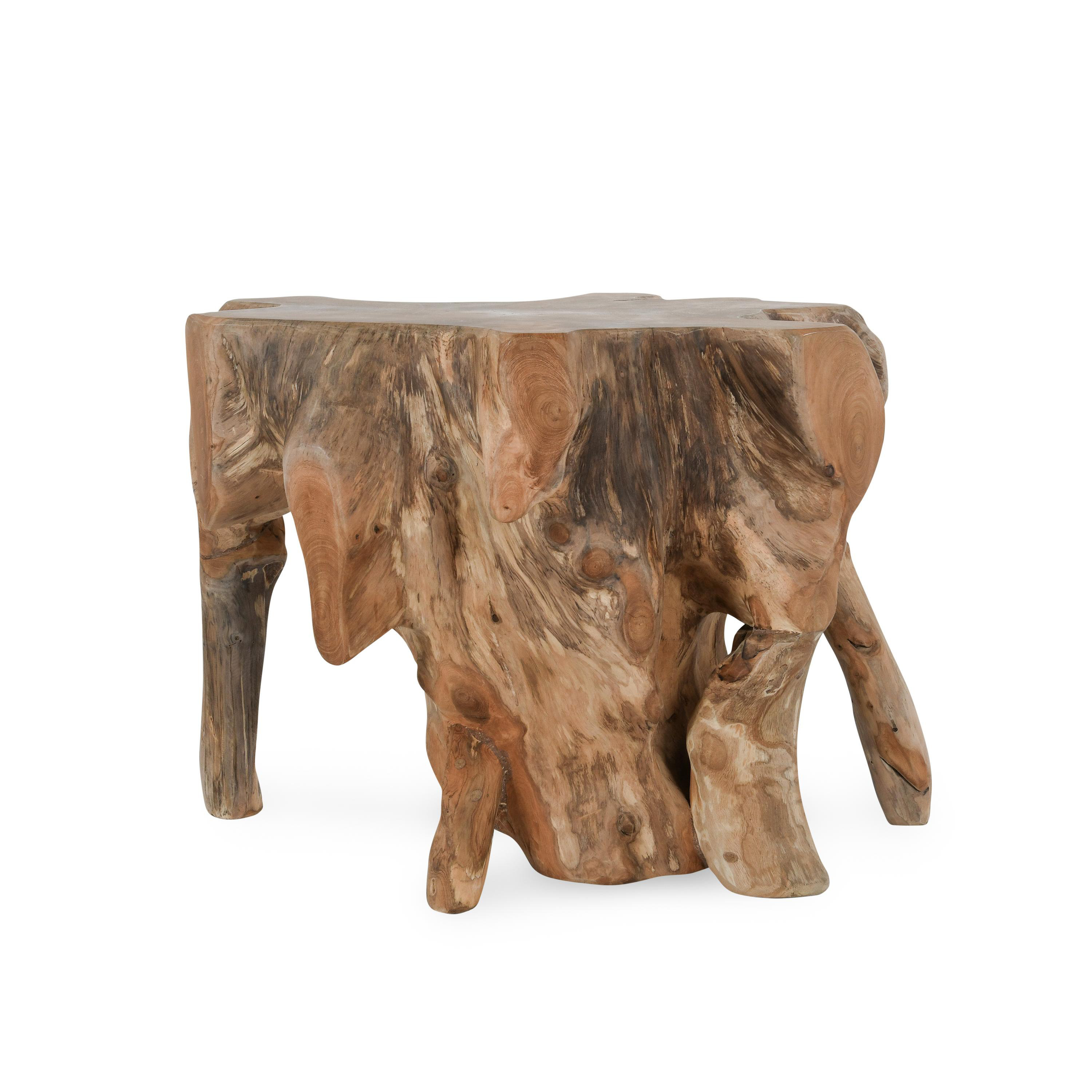 Classic Home Cypress Natural Teak Wood End Table | Wayfair