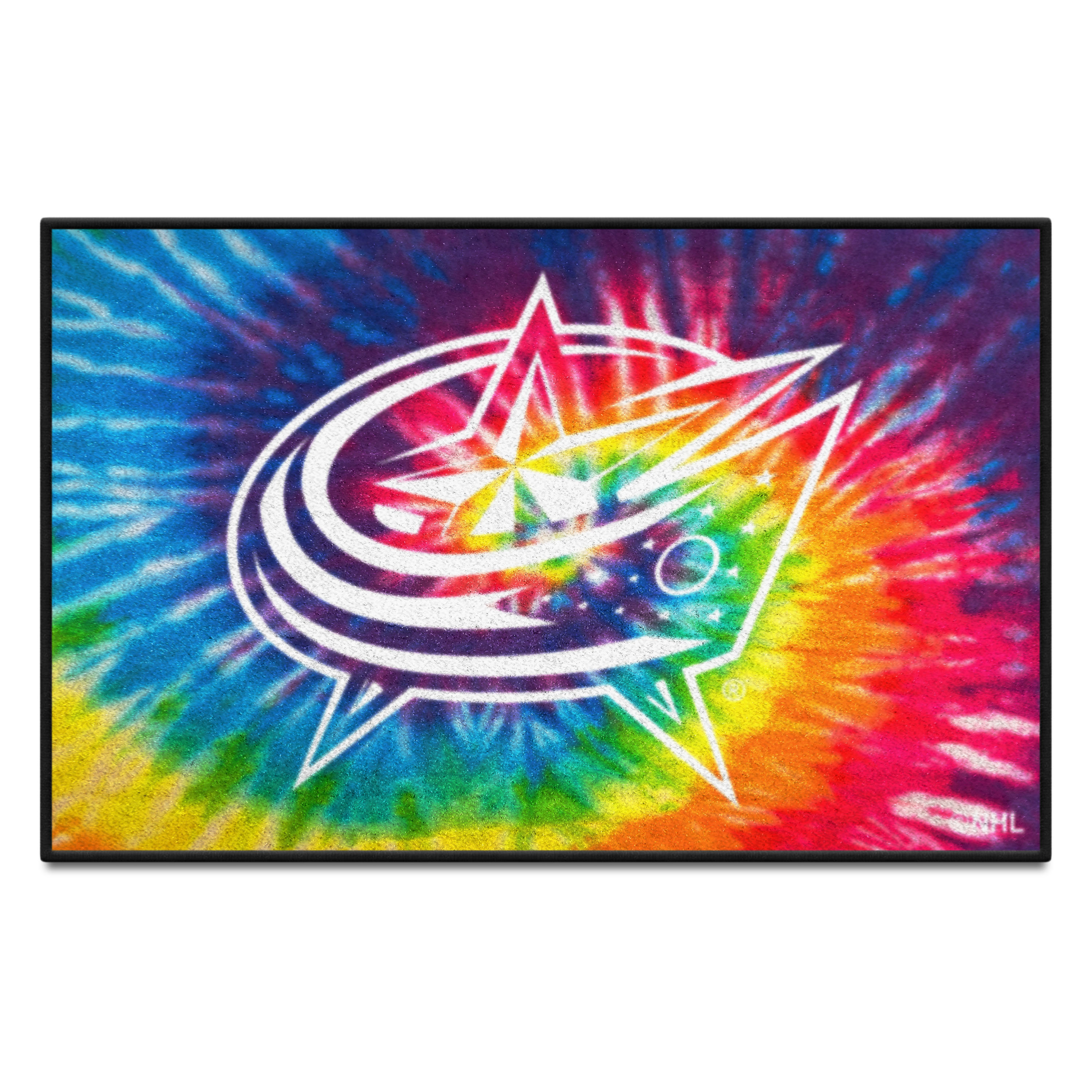 FANMATS Columbus Blue Jackets Tie Dye Starter Mat Accent Rug - 19In. X ...