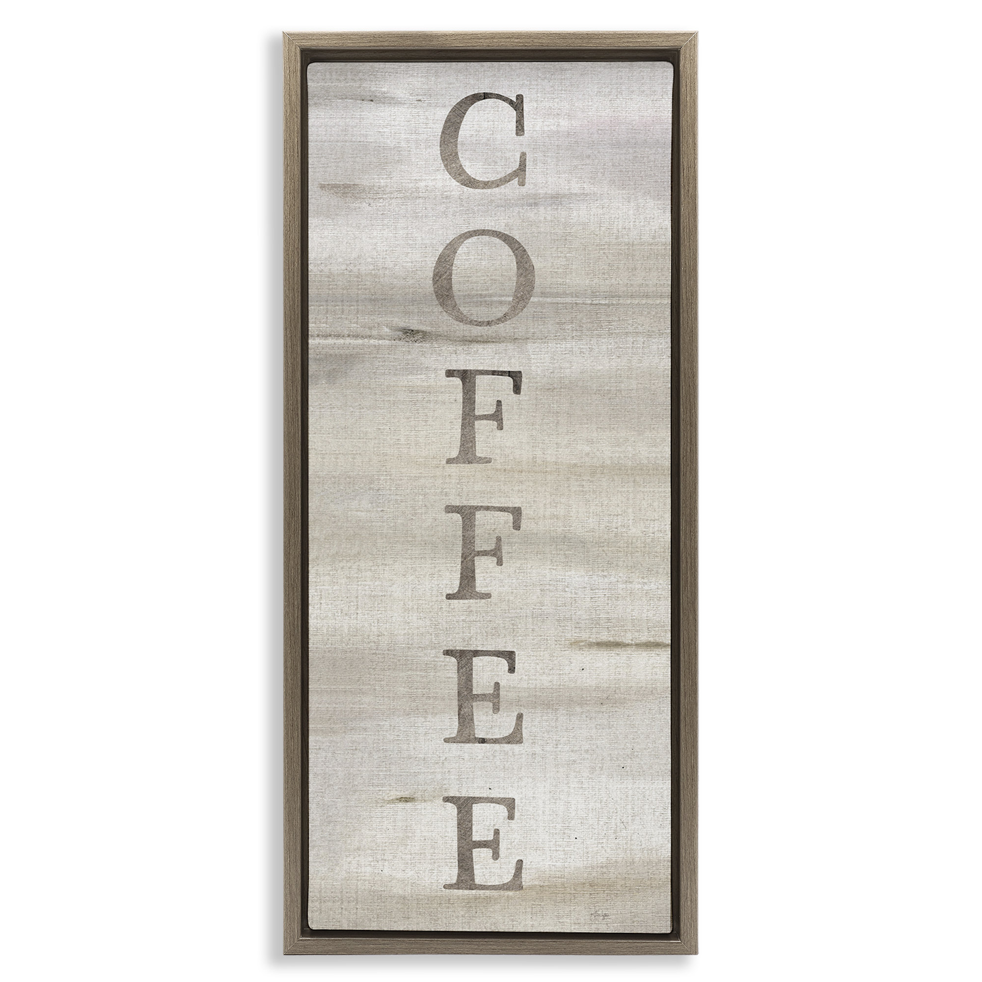 August Grove® Rustic Vertical Coffee Framed Floater Canvas Wall Art by ...