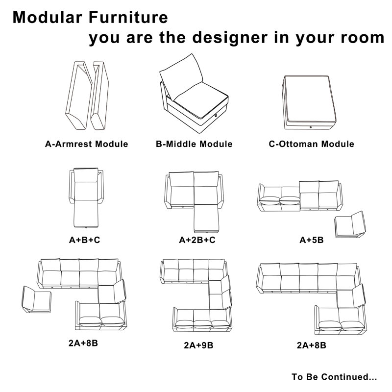 Latitude Run® Modern Middle Seat Module For Modular Sofa Customizable ...