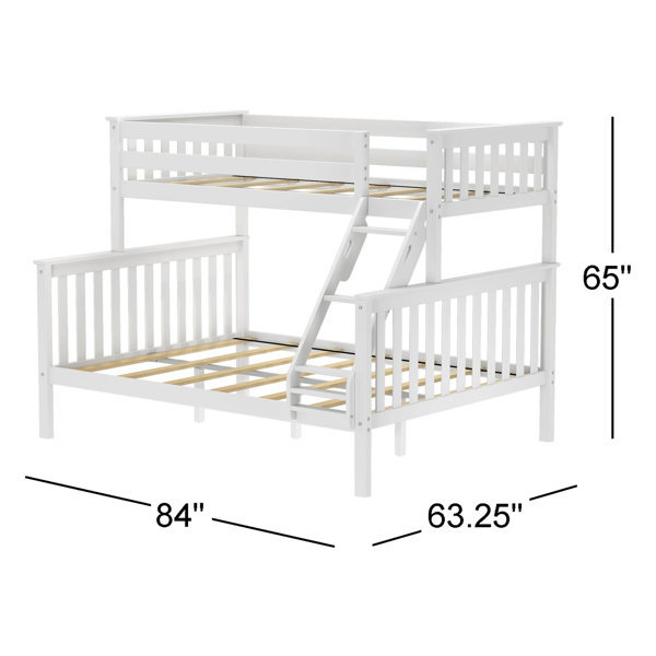 Harriet Bee Evyan Twin XL Over Queen Solid Wood Bunk Bed by Harriet Bee ...