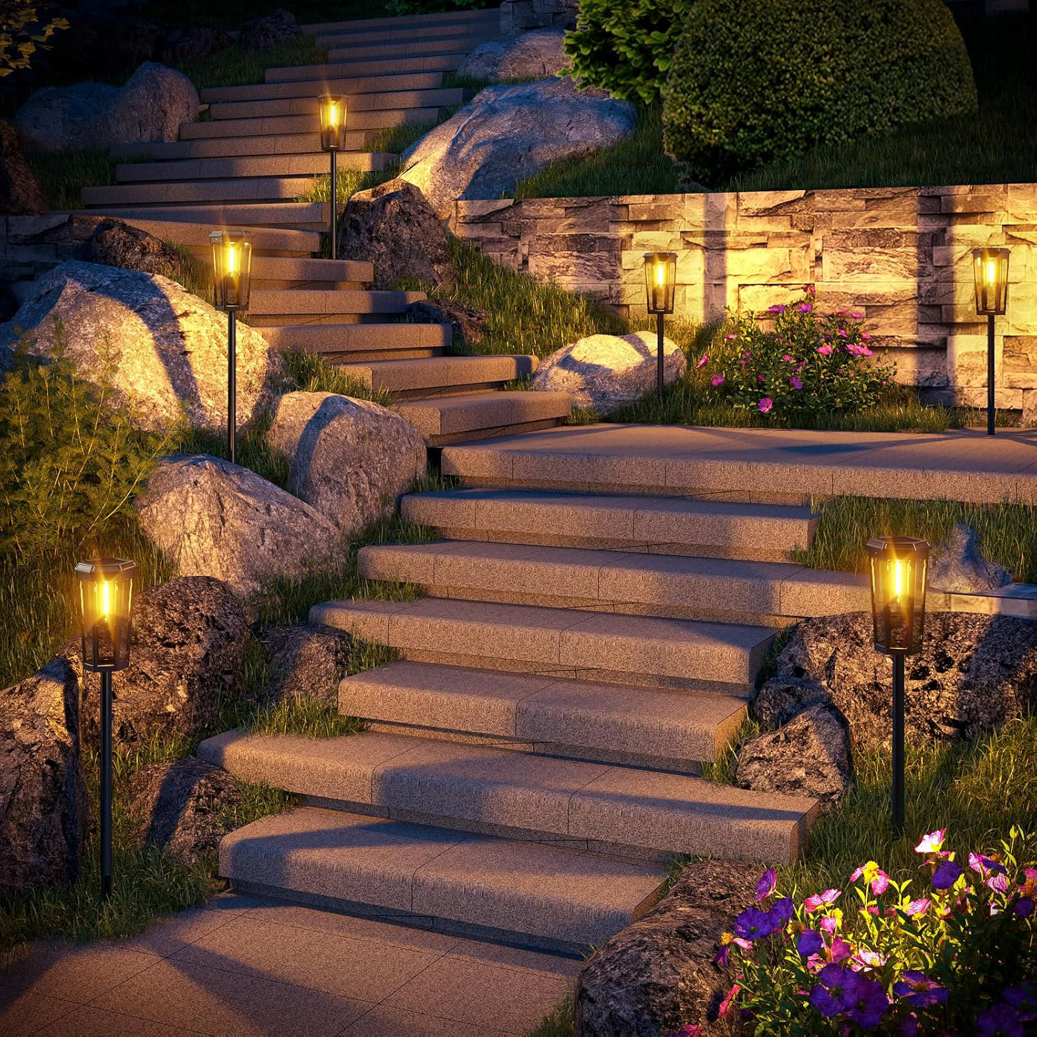 SIMLES 6 Pack Landscape Lighting For Outside Walkway Patio - Wayfair Canada
