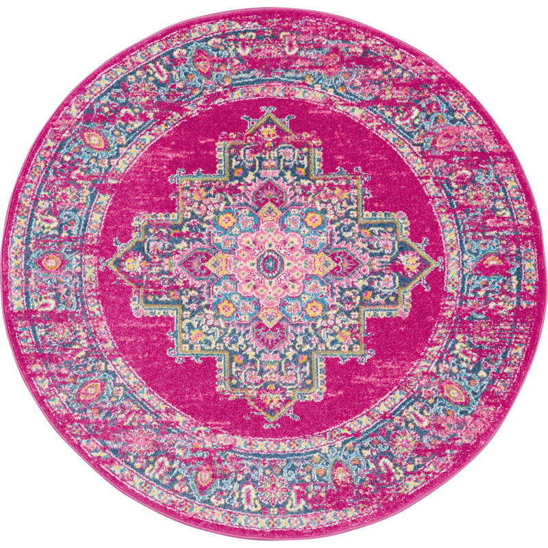 Mercury Row® Abbate Oriental Fuchsia Pink Area Rug & Reviews | Wayfair
