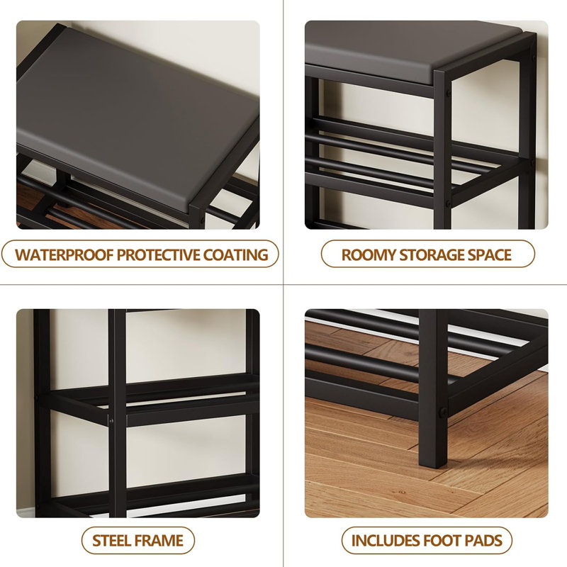 Ebern Designs Small Shoe Bench Shoe Rack Storage | Wayfair