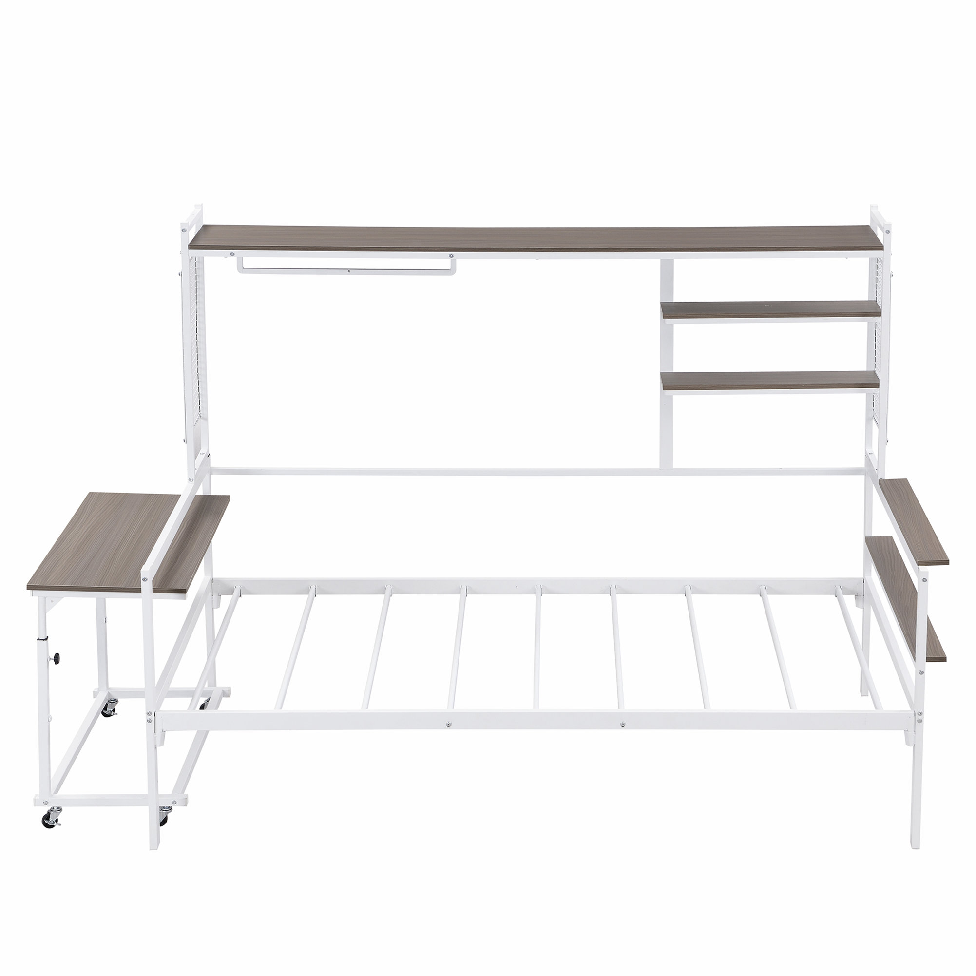 Latitude Run® Full size Metal Daybed with Movable Desk | Wayfair