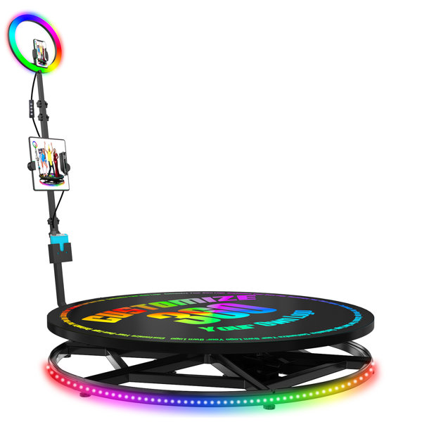 mayceyee 360 Photo Booth Remote Control Automatic Slow Motion Spin ...