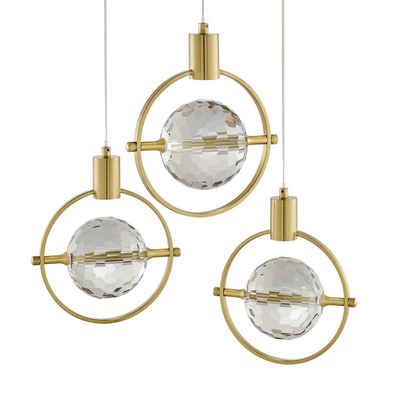 Everly Quinn 3 - Light Cluster Globe LED Pendant | Wayfair