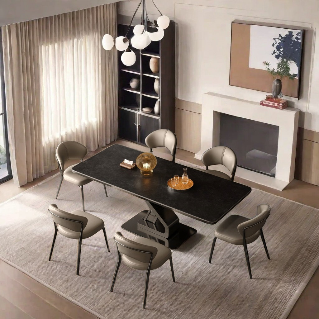 ASS Comfort Zone Simple modern rock plate dining table and chair ...