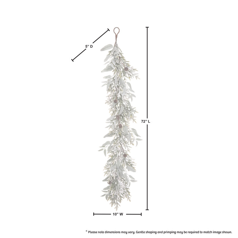 The Holiday Aisle® 4' Sage/Mini Spruce with Cones Garland & Reviews ...