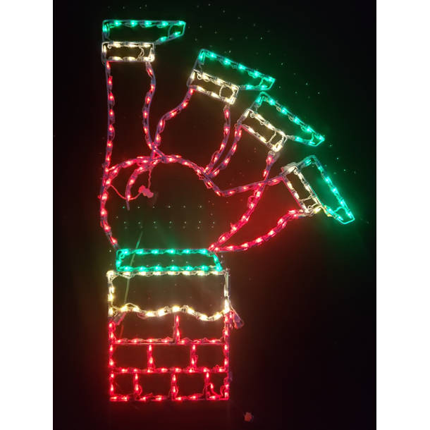 Brite Ideas Santa in Chimney LED Light & Reviews | Wayfair