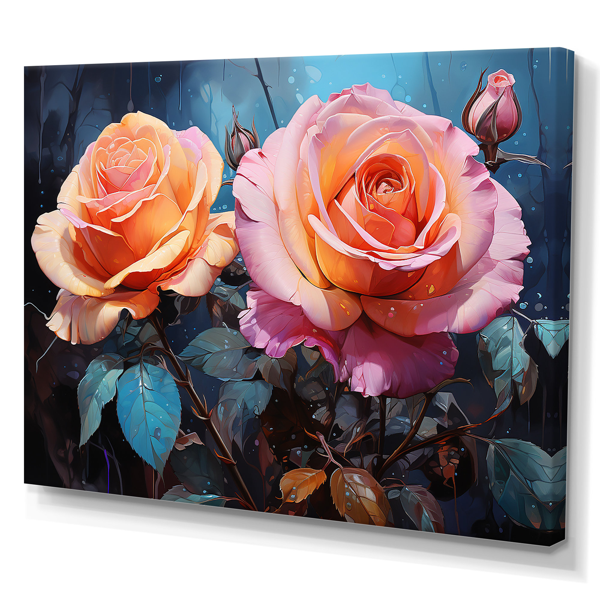 Design Art Minimalism Pink Roses Dream III On Canvas Print | Wayfair