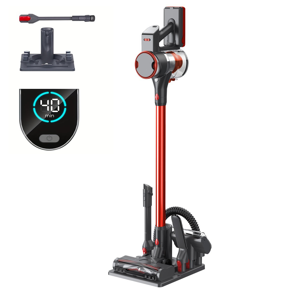 MOOSOO Tangle Free Cordless Vacuum With Iq Display, Powerful ...