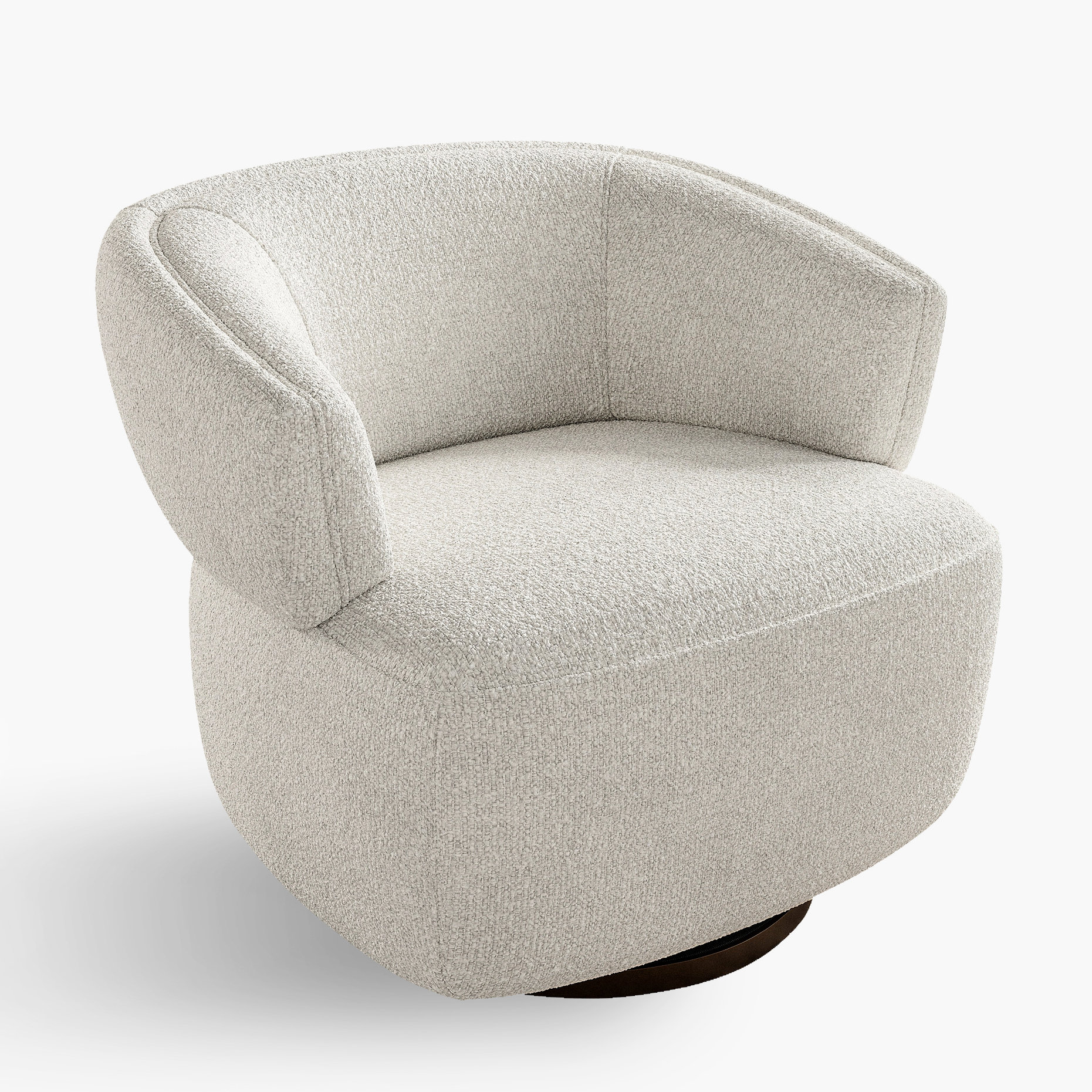Hokku Designs Oversized Beige Swivel Chair. Stain & Upholstery ...