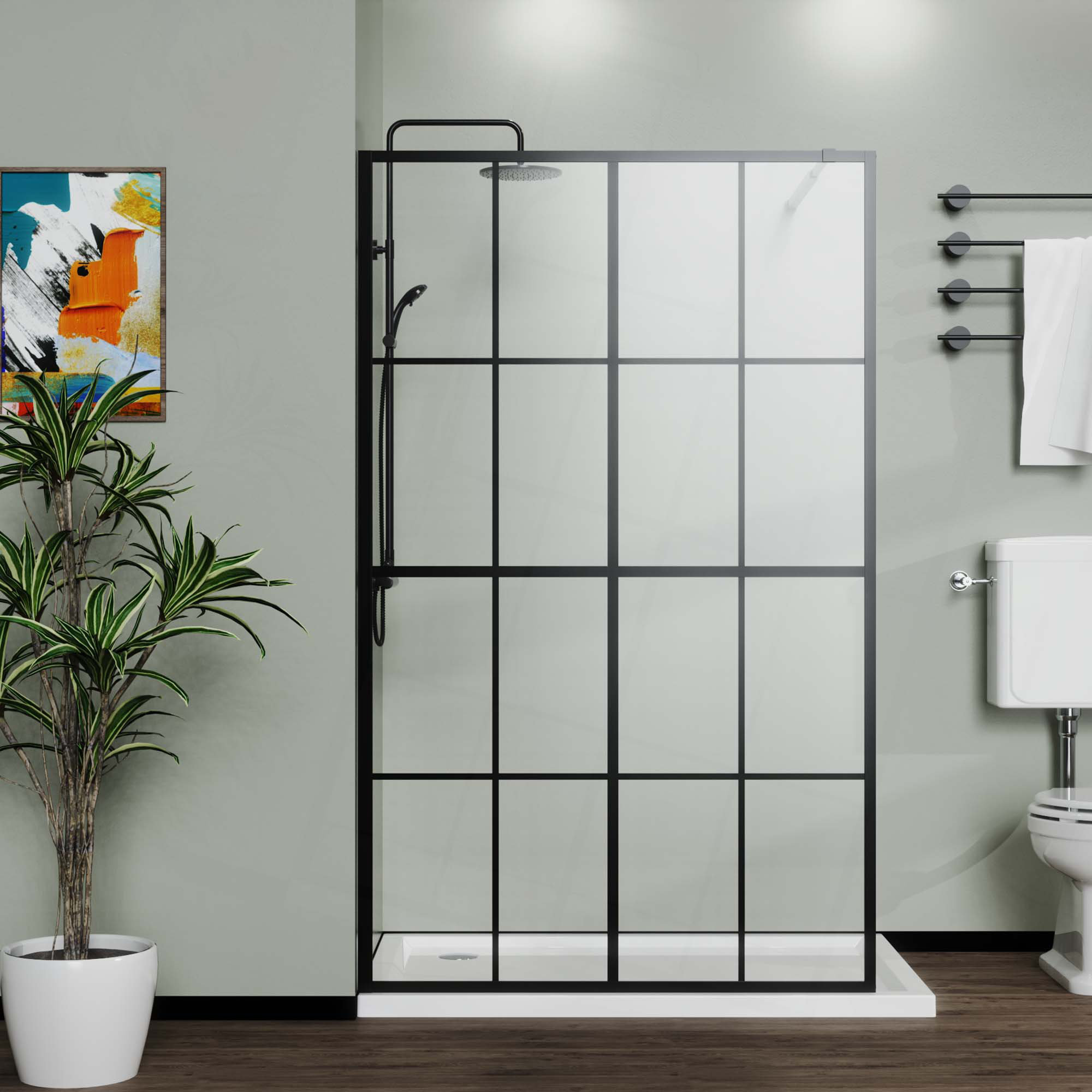 Impact Outdoor Shower Screen Walk-In Wet-Room | Wayfair