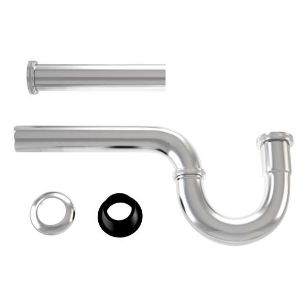 Ayna Decors Brass P Trap, 1 1/4 Bathroom Basin Waste Trap Drain Kit ...