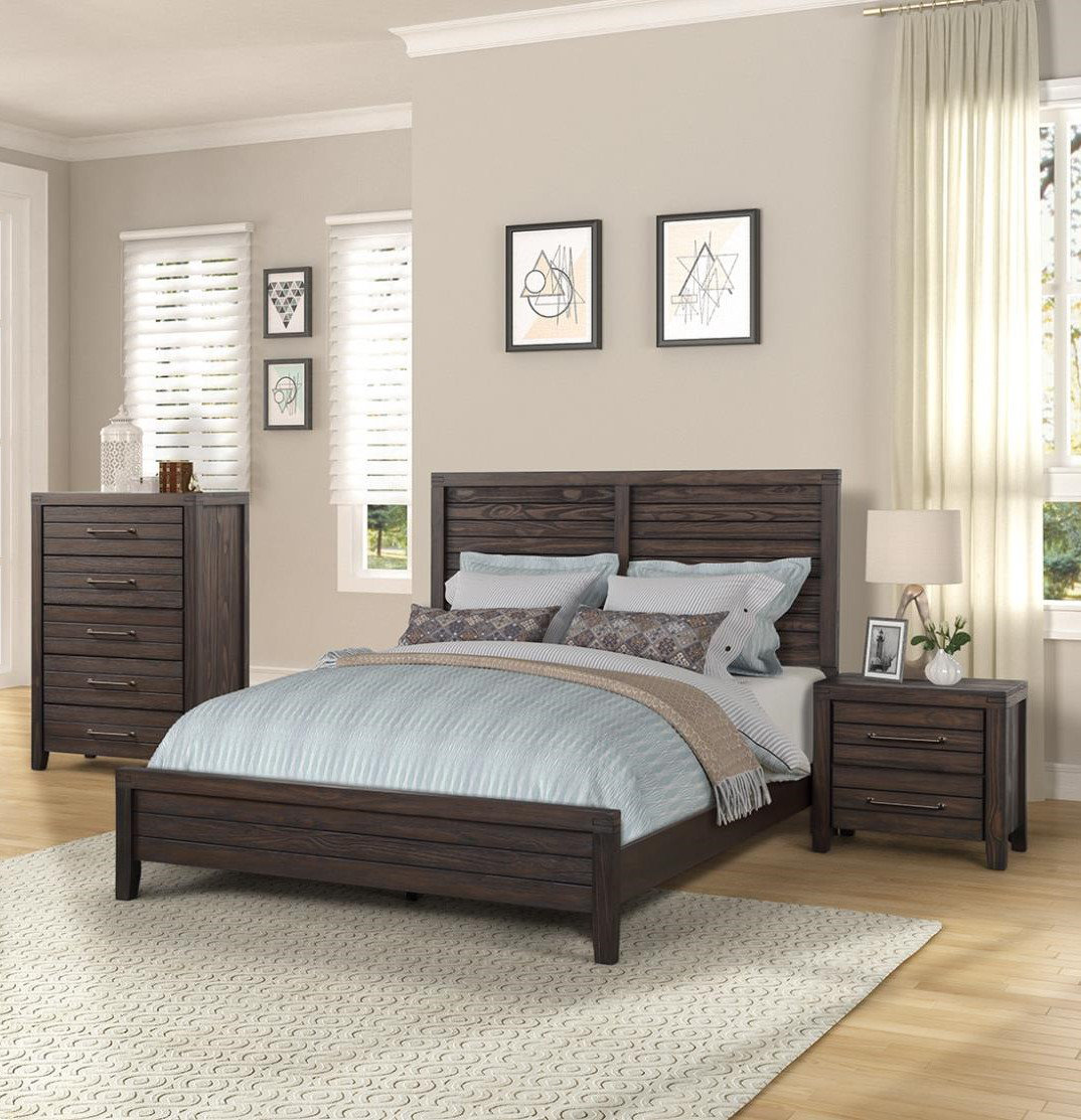 Millwood Pines Erleen Wood Standard 3 Piece Bedroom Set & Reviews ...