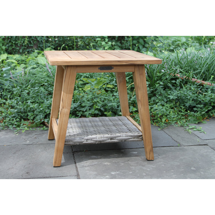 Birch Lane™ Genesis Square Teak Outdoor Side Table | Wayfair