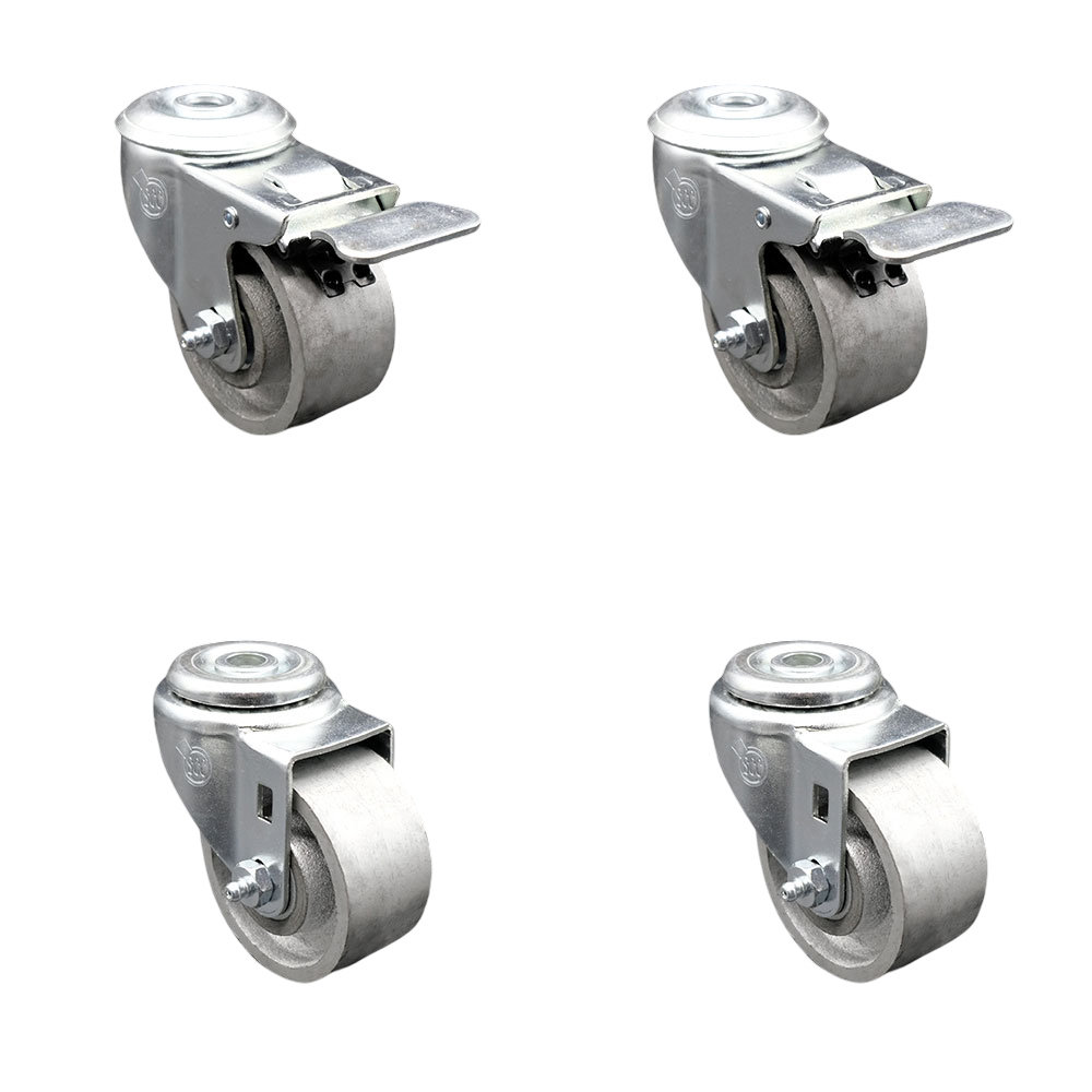Service Caster 4-Piece Semi Steel Caster Set | Wayfair