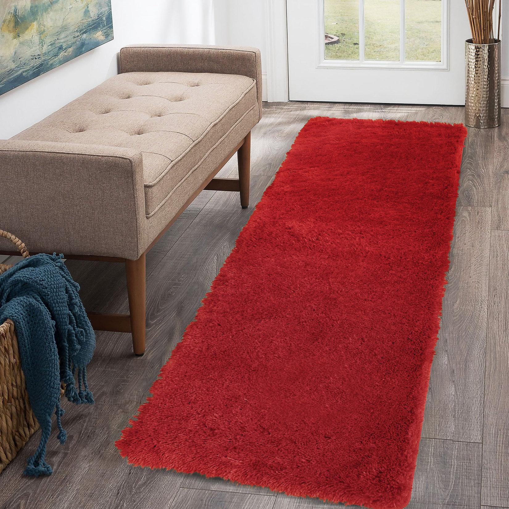 Mercer41 Shag Area Rugs Tie-Dyed Plush Fuzzy Rugs for Living Room ...