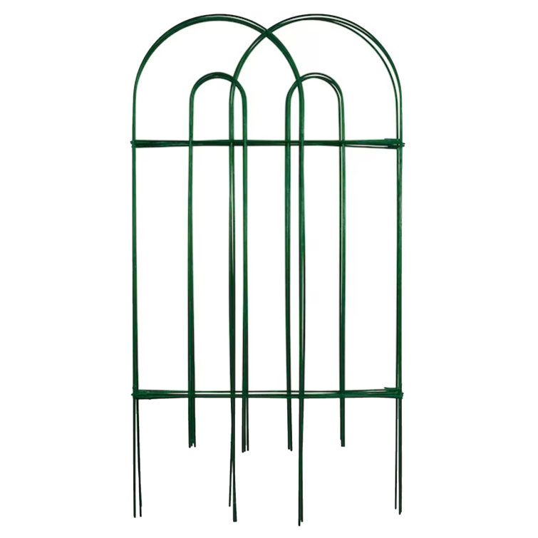 Arlmont & Co. Noraida 32'' H x 120'' W Green Metal Fencing | Wayfair