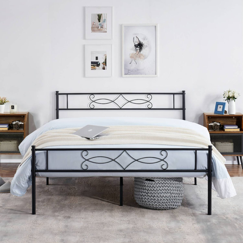 Lark Manor Alsa Bedroom Set Bed Frame And Nightstand 3 Piece & Reviews ...