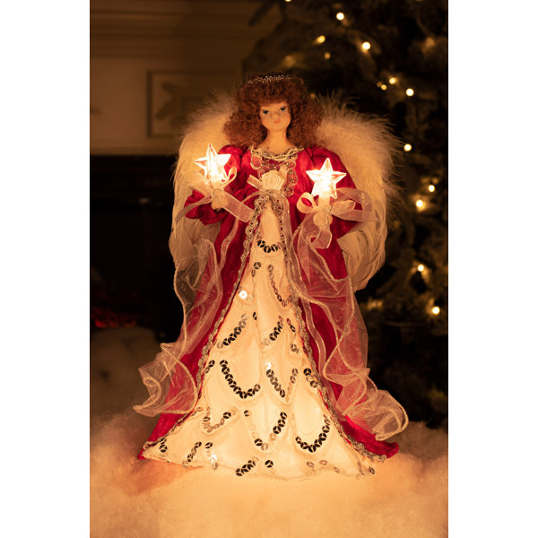 The Holiday Aisle® Fabric Tree Topper - Lighted & Reviews | Wayfair