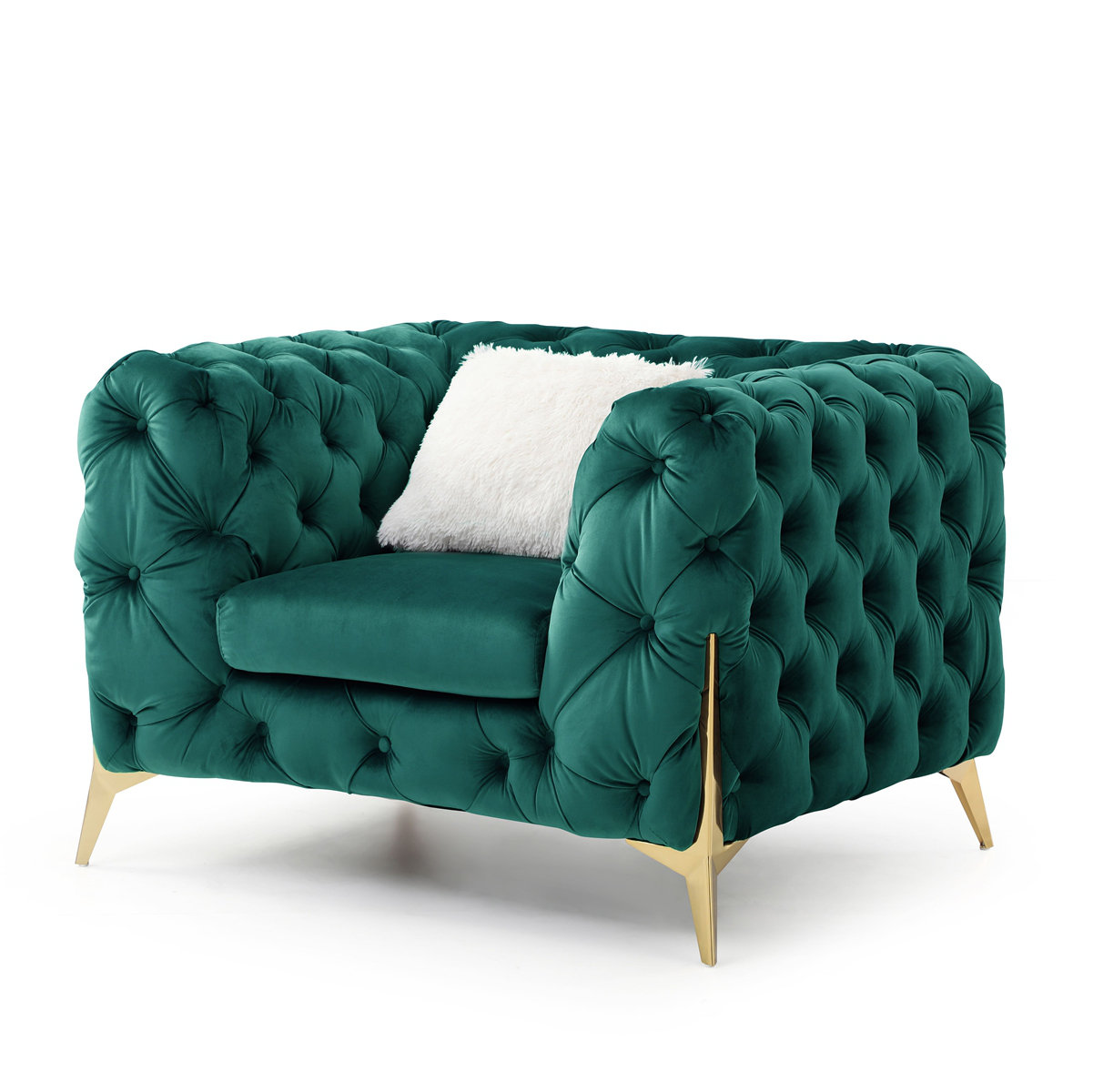 Rosdorf Park Melbeta 35.84'' Wide Tufted Velvet Club ChairCOMFORTABLE ...