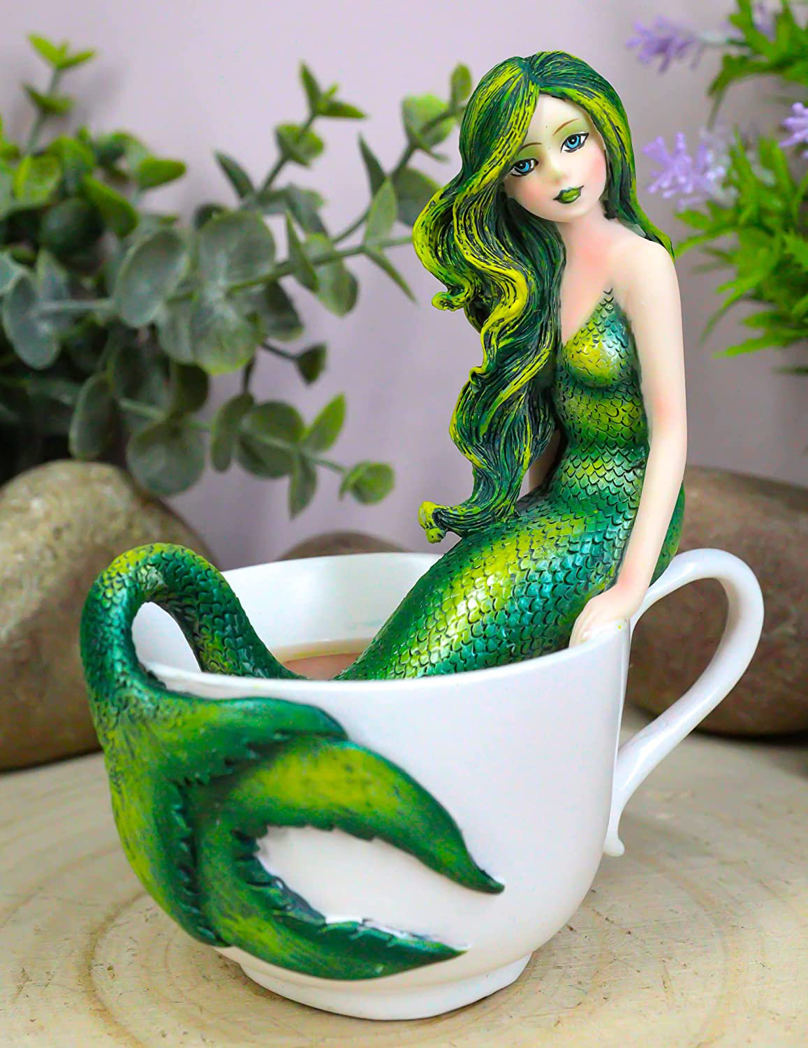 Trinx Ebros Amy Brown Tea Cup Atlantis Princess Green Emerald Mermaid ...