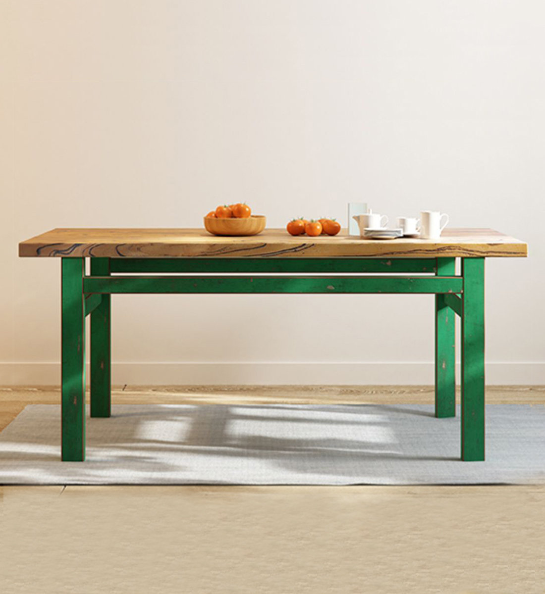Stella Trek Rectangular, simple and aged old elm dining table - Wayfair ...