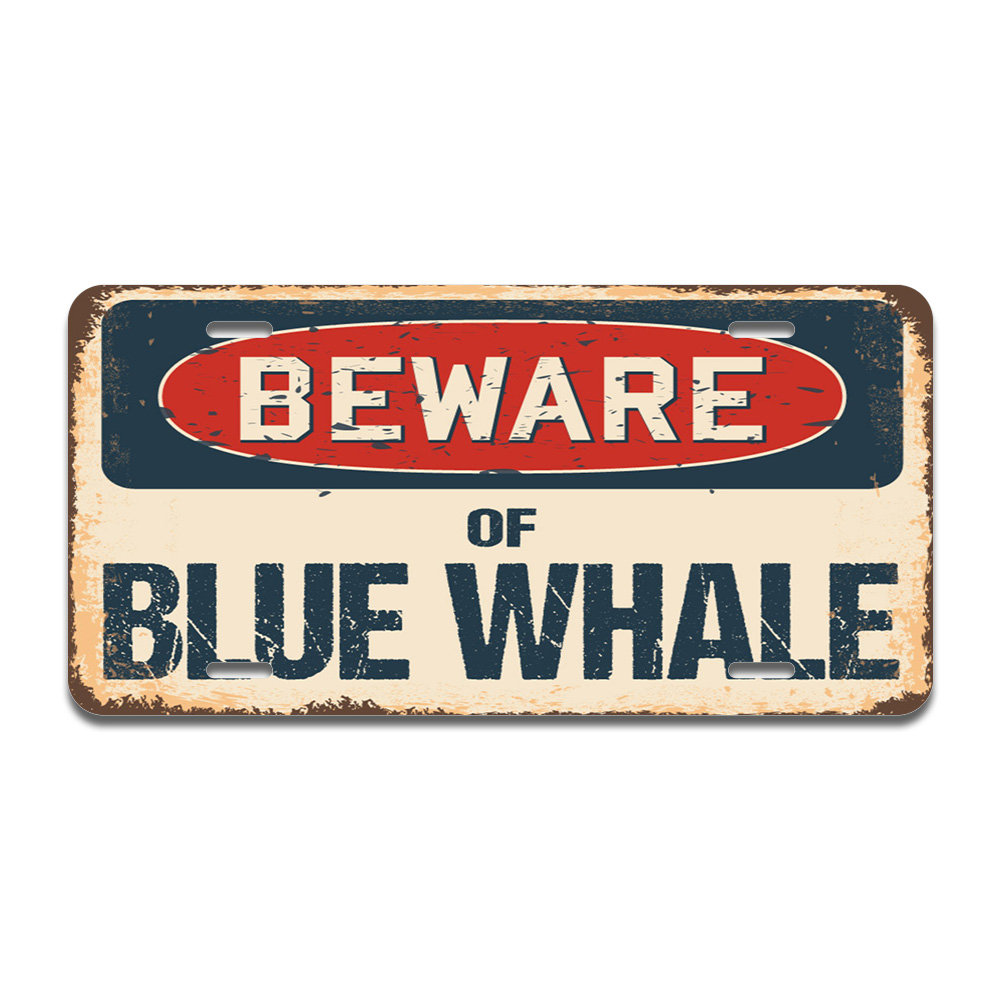 SignMission Beware of Blue Whale Aluminum Plate Frame | Wayfair