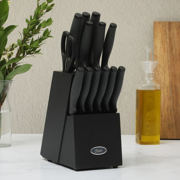 Oster Slicecraft 14 Piece High Carbon Stainless Steel Knife Block ...