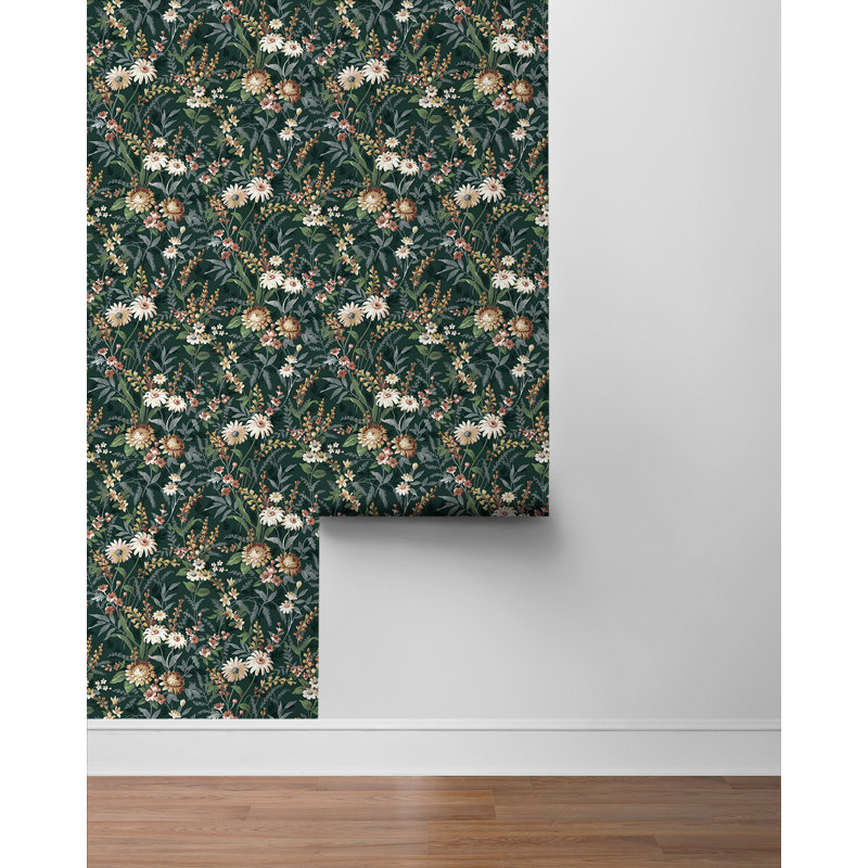 Red Barrel Studio® Yanci Peel & Stick Floral Roll & Reviews | Wayfair