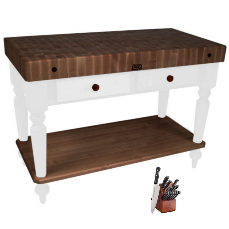 John Boos Butcher Blocks Solid Wood Prep Table | Wayfair