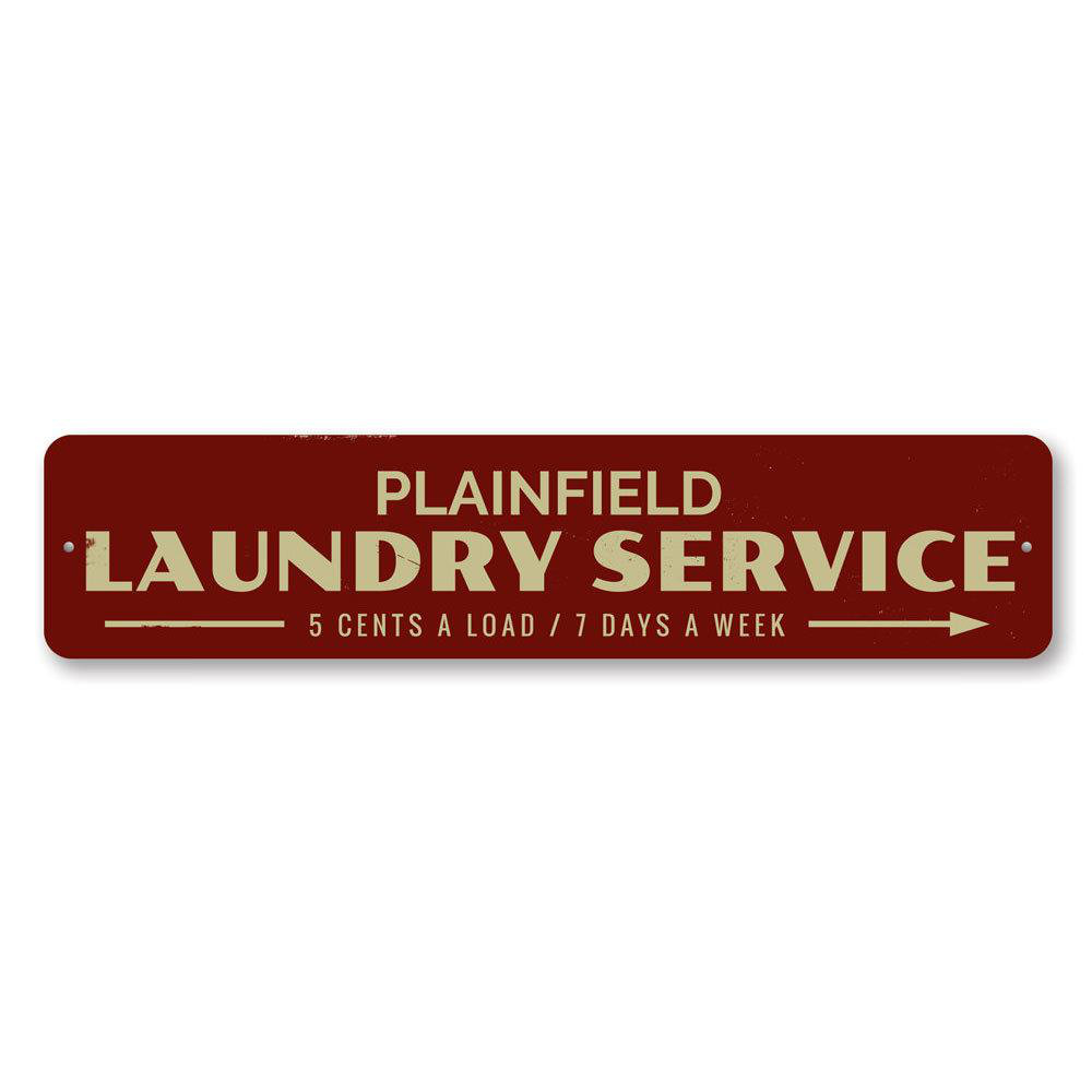 Lizton Sign Shop, Inc Laundry Service Arrow Custom Aluminum Sign | Wayfair