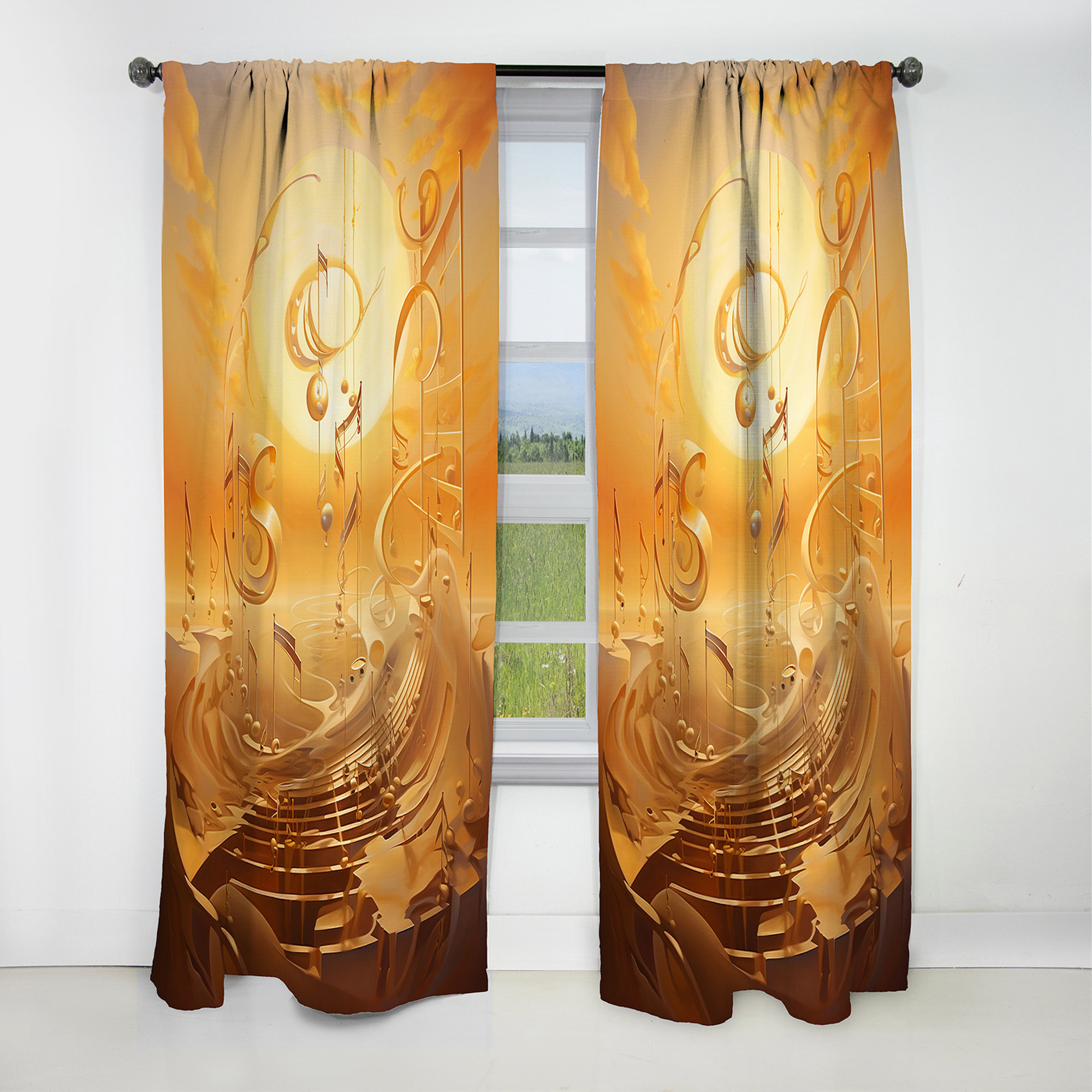 East Urban Home Truitt - Surrealism Abstract Blackout Curtain - 1 ...
