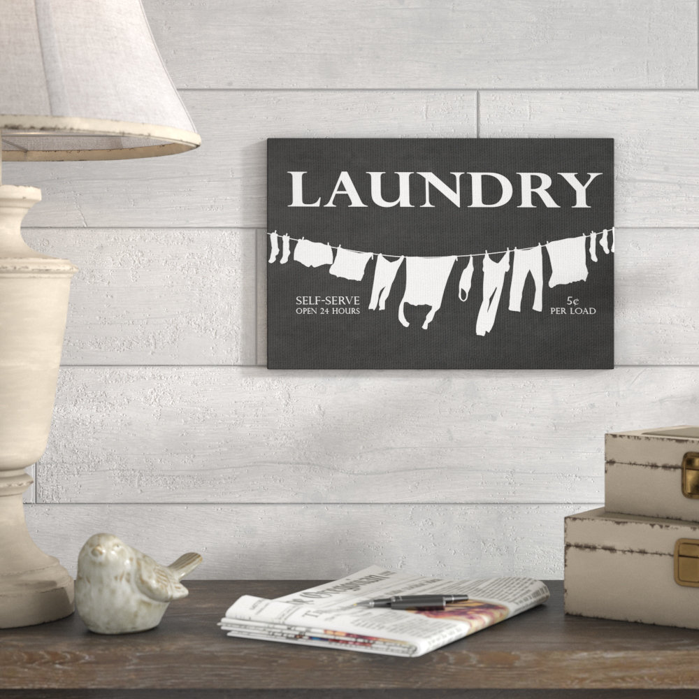 Gracie Oaks 'Laundry Clothesline Advert' Graphic Art Print | Wayfair