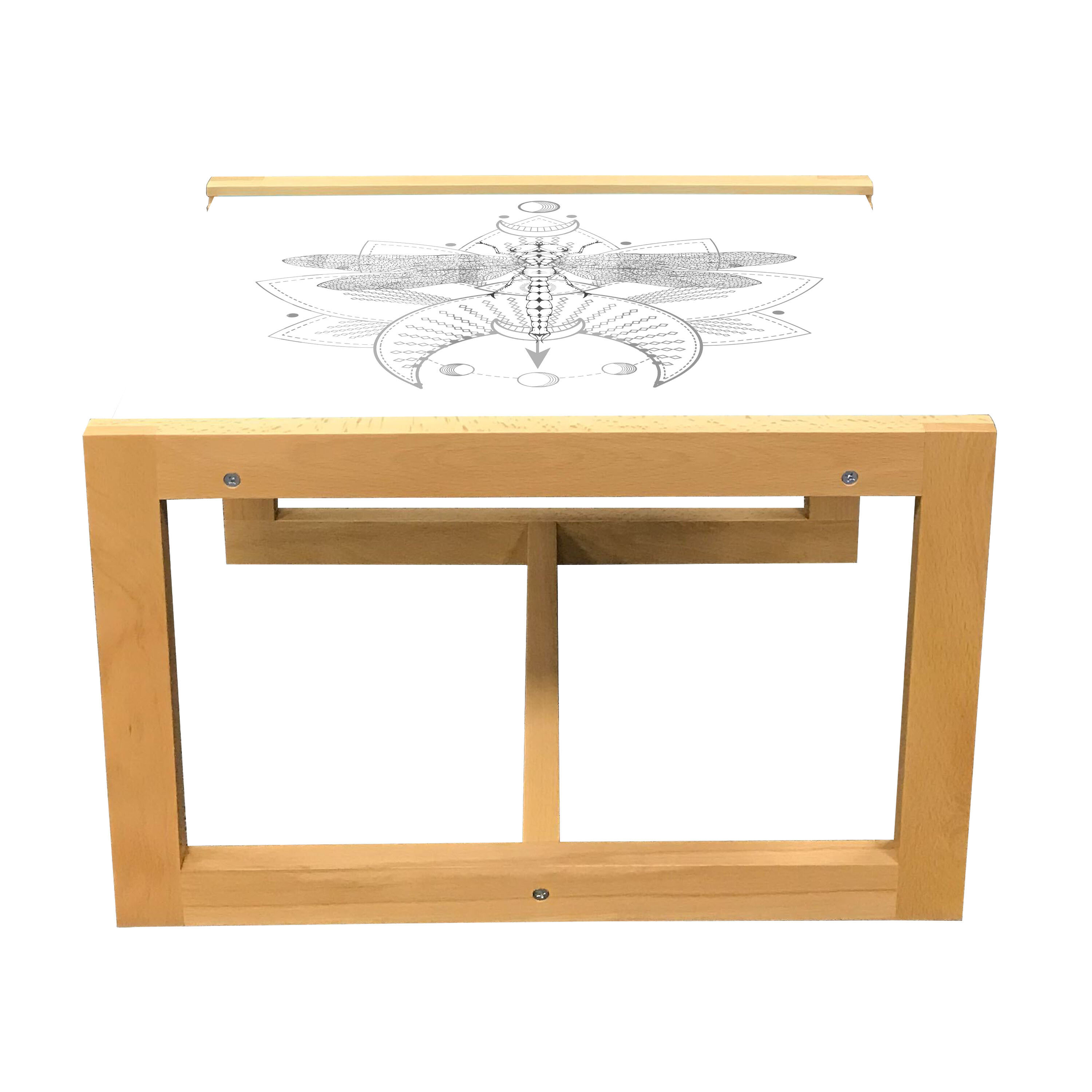 East Urban Home Dragonfly Coffee Table, Greyscale Illustration Of Hand ...