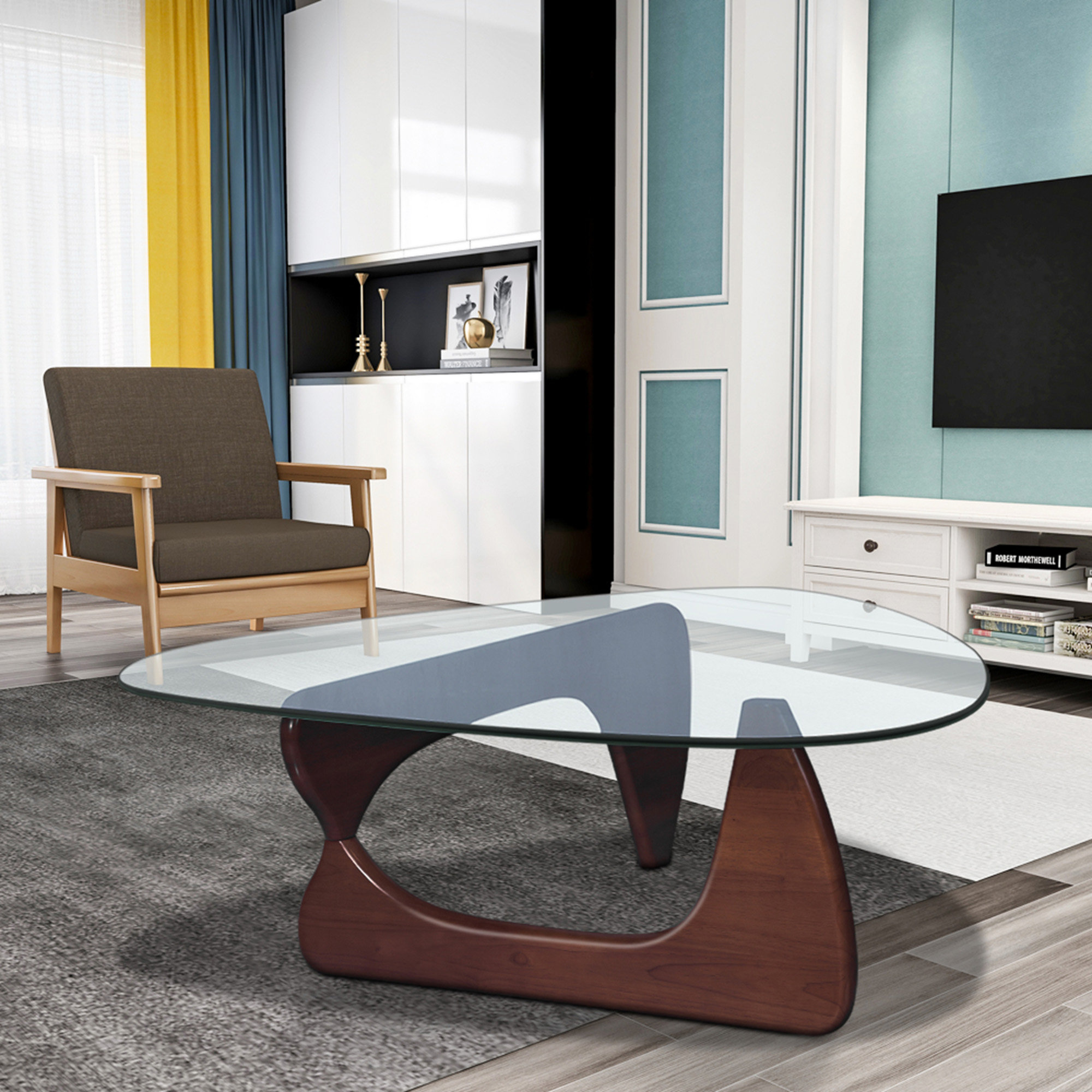 Brayden Studio® Home Modern Triangle Coffee Table | Wayfair