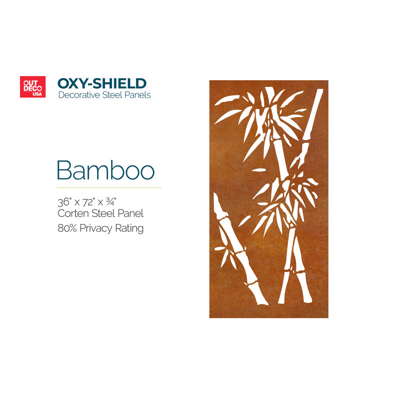 OUTDECO Steel Bamboo Decorative Panel & Reviews | Wayfair