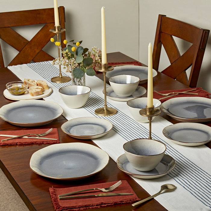 Tabletops Gallery Reactive Glaze Dinnerware Tabletops Gallery 12PC Set ...