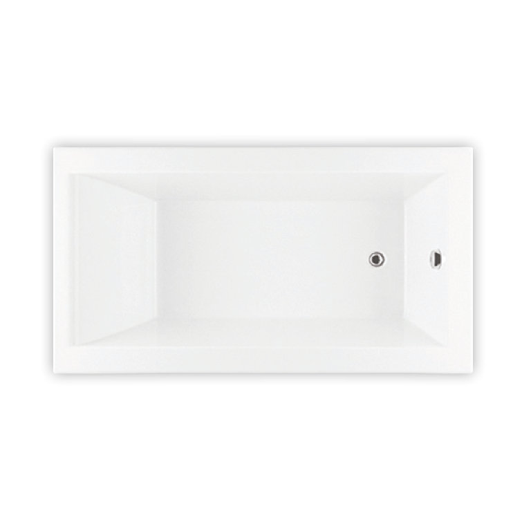 BainUltra Origami 66'' x 36'' Drop-In Air Acrylic Bathtub | Wayfair