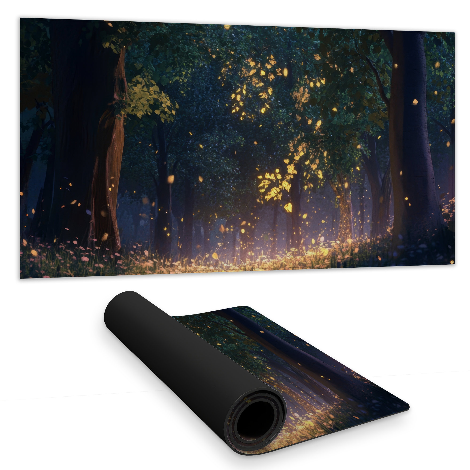 East Urban Home Glowing leaves - 15.75"x31.50" Desk mat | Wayfair
