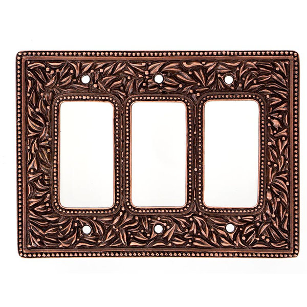 Vicenza Designs San Michele 3-Gang Rocker Combination Wall Plate ...