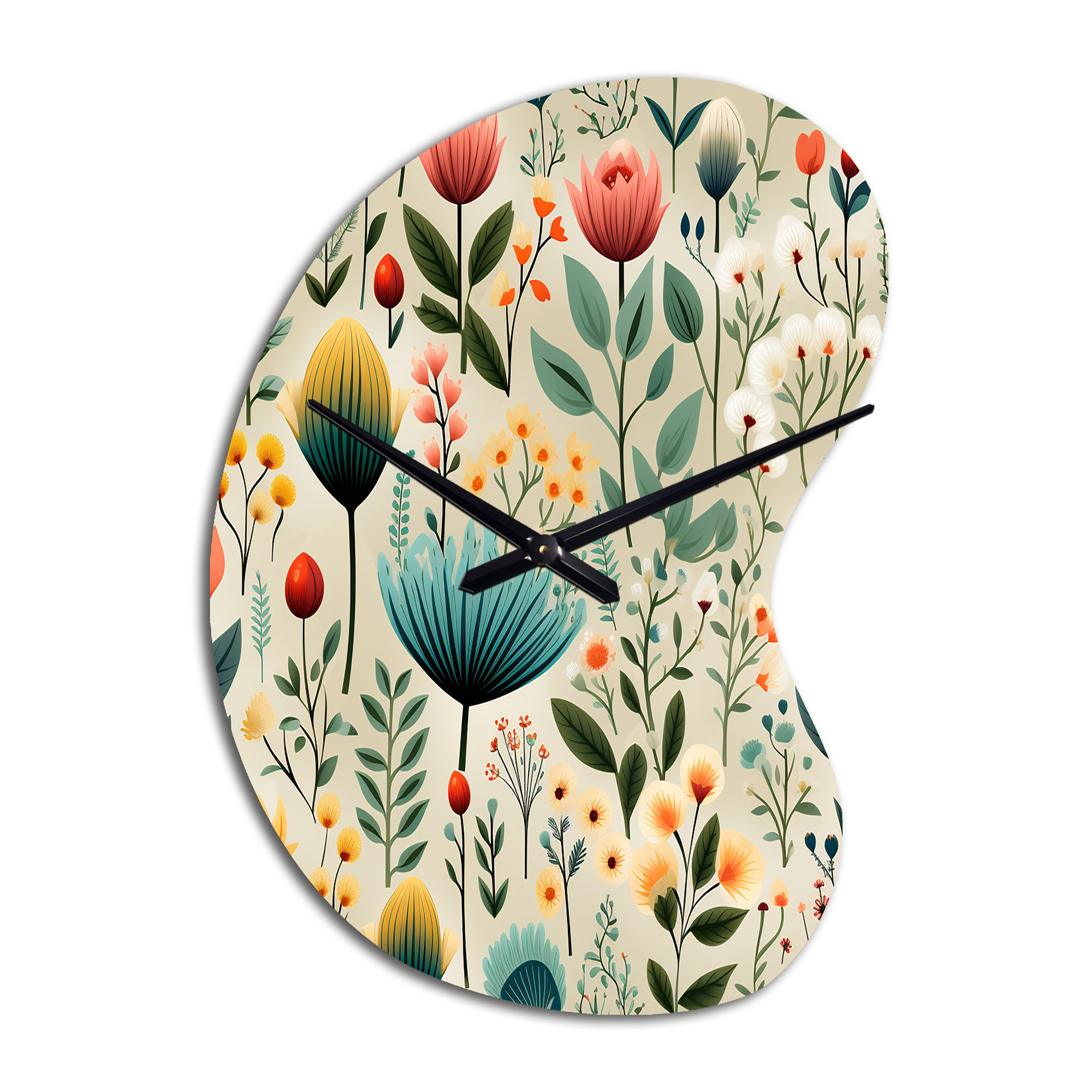 Design Art Gardens - Boom Shape Multi-Color Wall Clock Sculpture | Wayfair