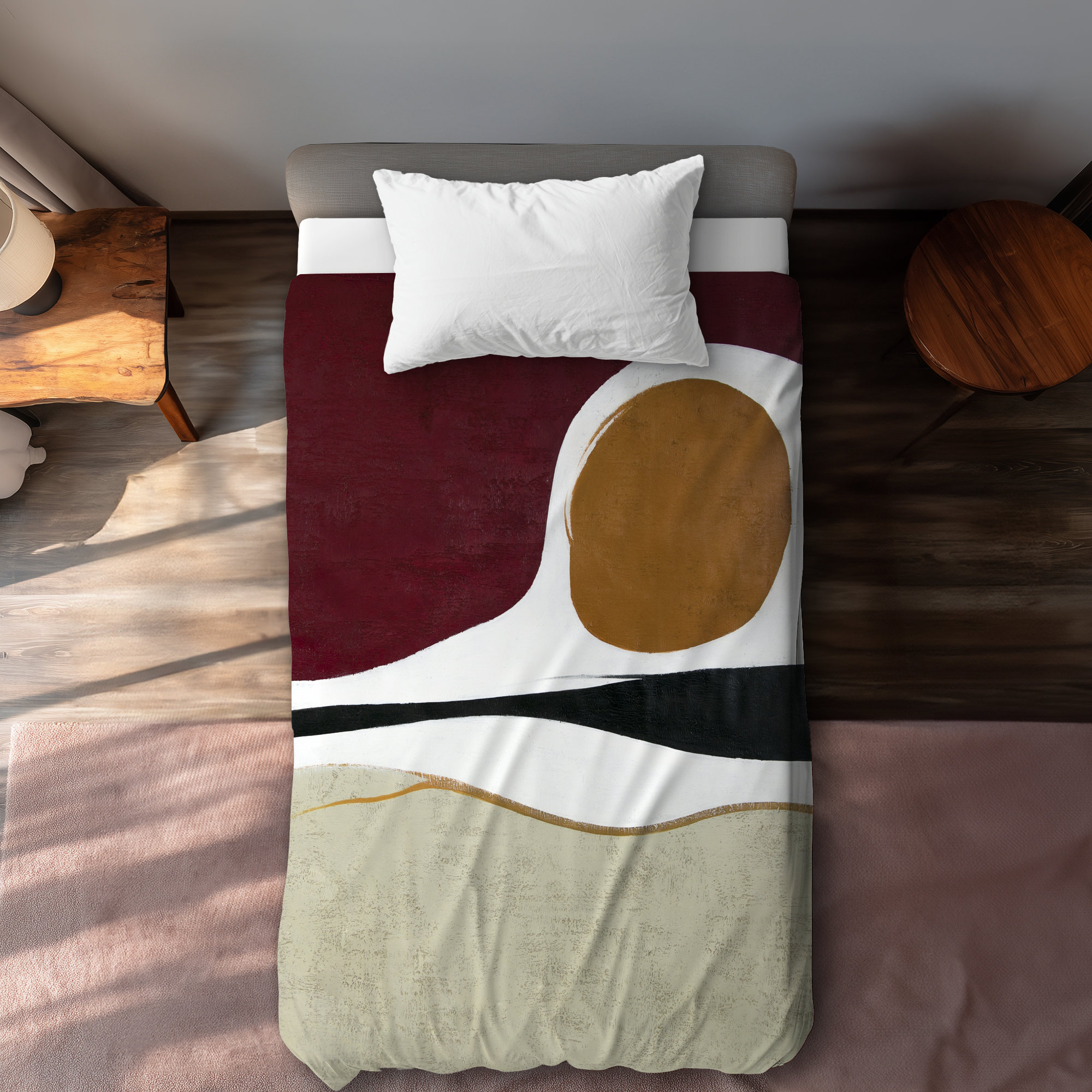 Begin Edition International Inc. Multiform Abstract Shapes Duvet Cover ...