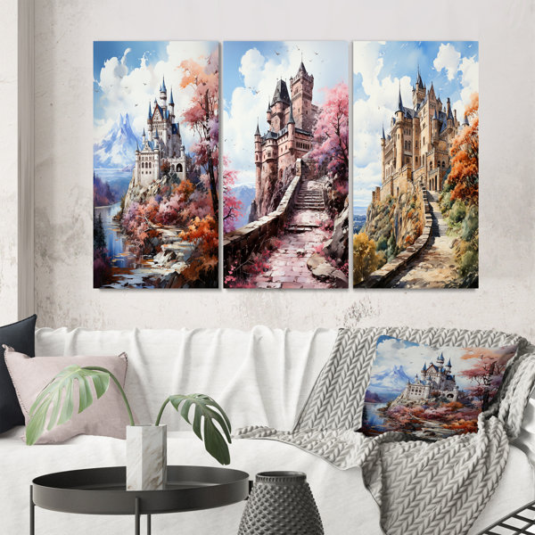 Charlton Home® " Germany Neuschwanstein Castle " 3 - Pieces | Wayfair